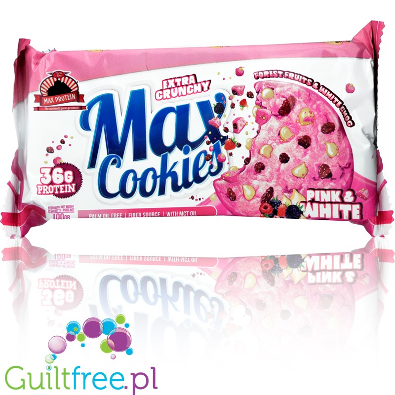 MAX Protein Cookies Pink & White - proteinowe ciastka bez oleju palmow ...